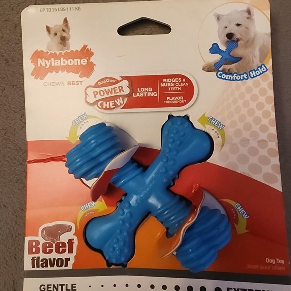 Nylabone | Dog | Nylabone Power Chew Beef Flavored Small X Bone For ...